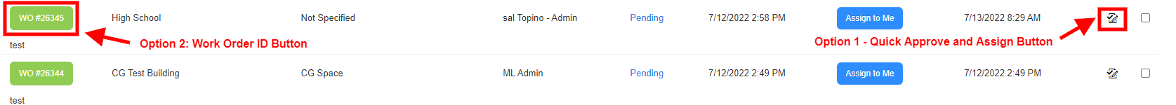 Approve and Assign Work Orders – ML Work Orders
