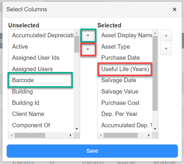 Asset Depreciation Report – ML Work Orders
