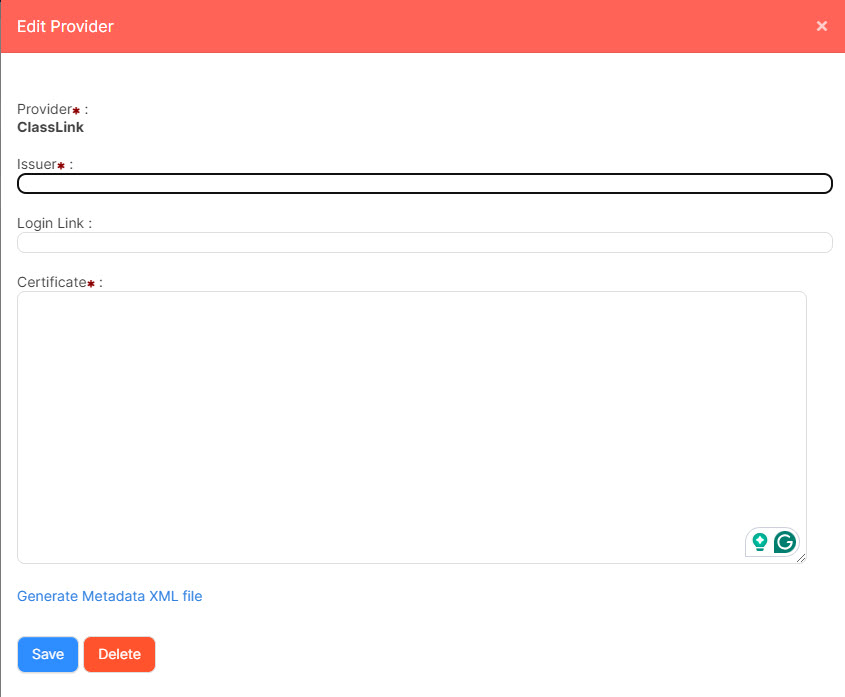 MLW ClassLink SAML Integration – ML Work Orders